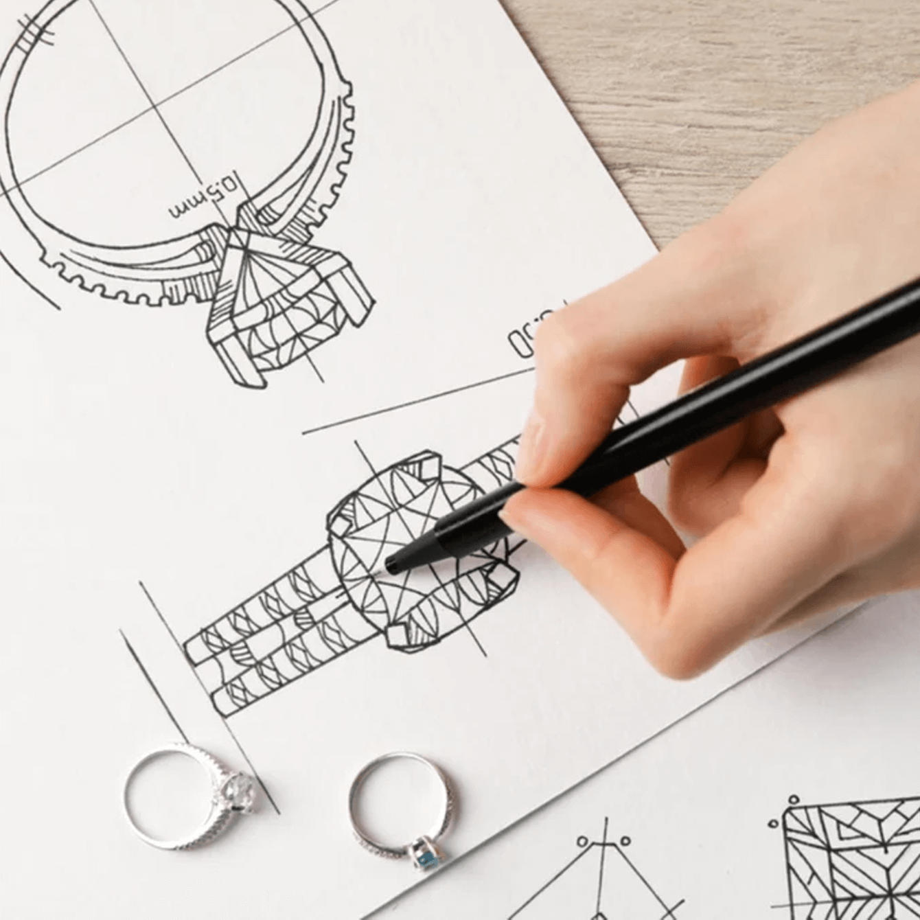 Shop 2 Ct Princess Cut Black Diamond Engagement Ring – Gemone Diamond